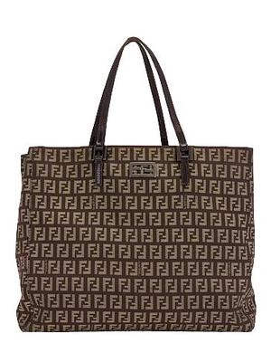 Fendi Zucchino Tote Bag - Brown