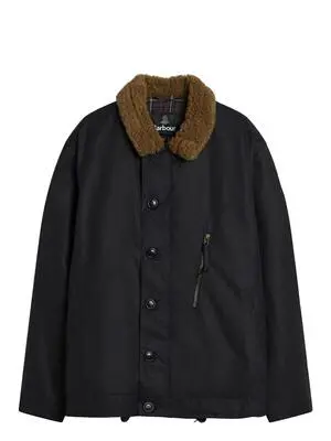 Barbour Heritage + Macklow Wax Jacket - Navy