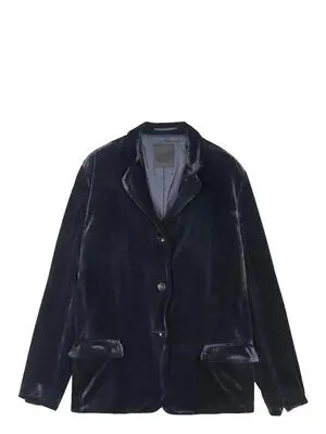 JNBY Twist-hem Velvet Blazer