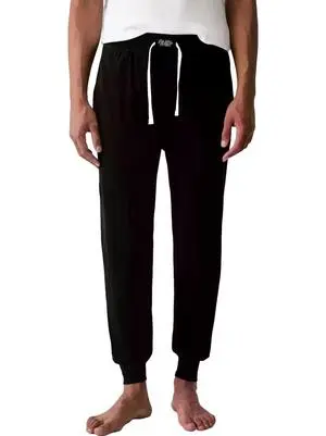 Polo Ralph Lauren Drawstring Cuffed-hem Pajama Bottoms - Black