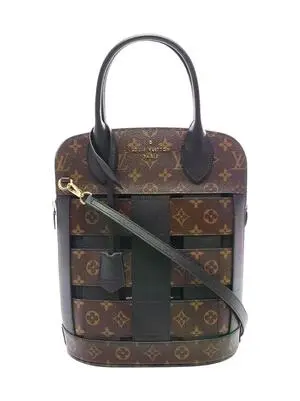 LOUIS VUITTON 2017 Monogram Tressage Tote Satchel - Brown