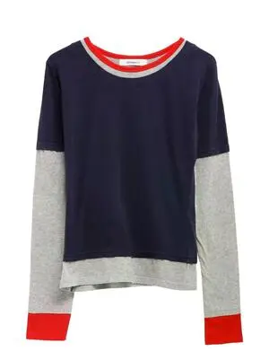 Gimaguas Layered-design Long-sleeve T-shirt - Blue