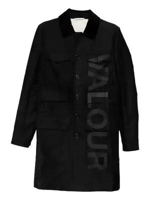 Alexander McQueen Velvet-collar Multi-pocket Coat - Black