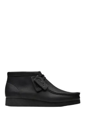 Clarks Wallabee Evo Bt Leather Desert Boots - Black
