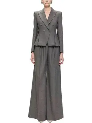 NISSA Single-breasted Fitted Blazer - Grey