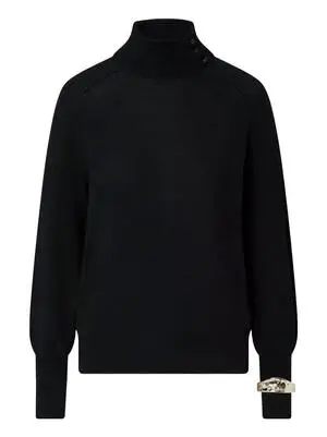Liu Jo Wool Turtleneck With Bracelet - Black