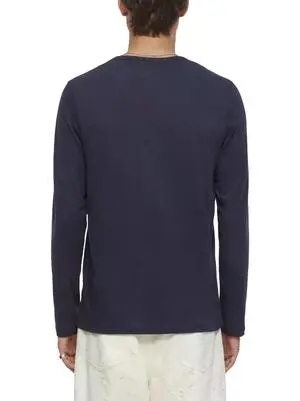 Closed Embroidered Long-sleeve T-shirt - Blue