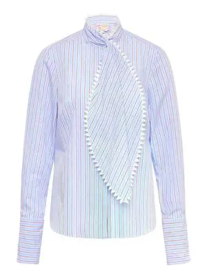 MAISON COMMON Striped Poodle-print Blouse