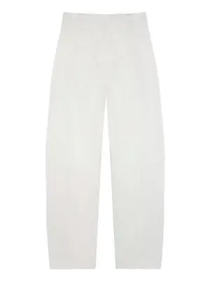 CORTANA Costa High-waisted Linen Trousers - Neutrals