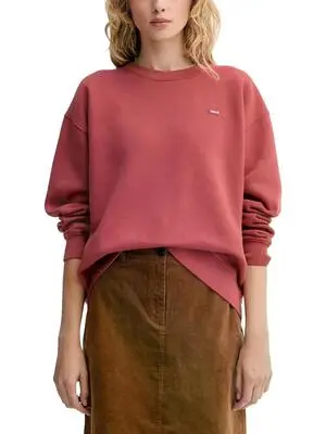 LEVI'S Logo-patch Crew-neck Sweater - Red