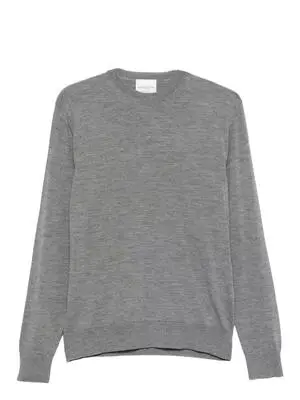 BALLANTYNE Crew-neck Ribbed-trim Sweater - Grey