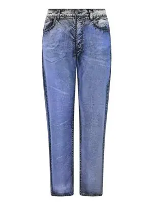 MOSCHINO Logo-patch Straight-leg Jeans