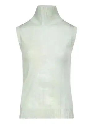Sportmax Roll-neck Sleeveless Sweater Green