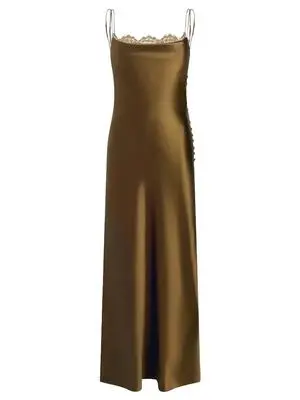 Adam Lippes Blake Lace-trimmed Maxi Dress - Brown