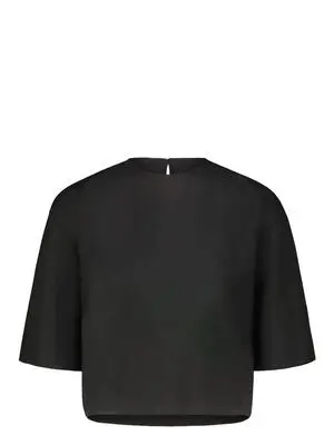 THELATEST Cropped Short-sleeve Top - Black