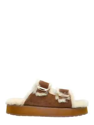 EMU AUSTRALIA Cabello Shearling-trim Platform Sandals