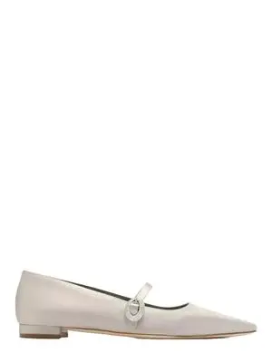 Manolo Blahnik Auluspla Crystal-buckle Ballet Flats - Grey