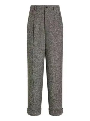 Dolce & Gabbana Birdseye Wool Blend Trousers - Grey
