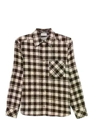 MONCLER Check-print Chest-pocket Shirt