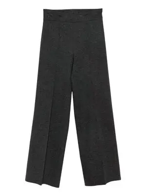 SEMICOUTURE Pressed-crease Wide-leg Trousers - Grey