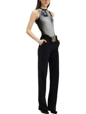 JEAN PAUL GAULTIER The Curved Tailored Trousers - Black