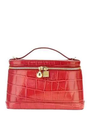 JACQUEMUS Croc-effect Leather Tote Bag