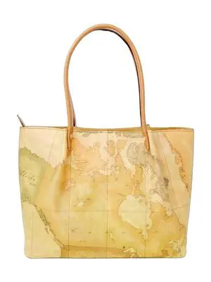 ALVIERO MARTINI 1° CLASSE Geo Classic World-map Tote Bag - Neutrals