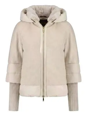 MOORER Medea-ba3 Panelled Puffer Jacket - Brown