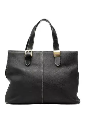 Burberry 20th Century Leather Tote Bag - Black