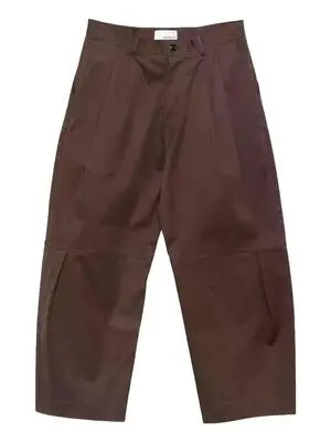 SAGE NATION Zushi Pleated Trousers - Brown