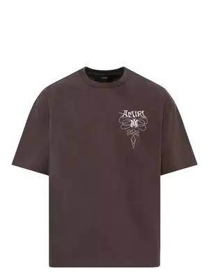 Amiri Lasso Oversized Tee - Brown