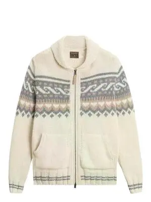 Woolrich Fair Isle Zip-up Cardigan - Neutrals
