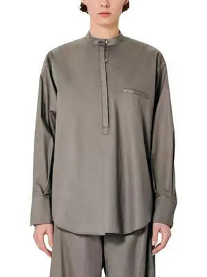 SA SU PHI Balloon Chest-pocket Blouse