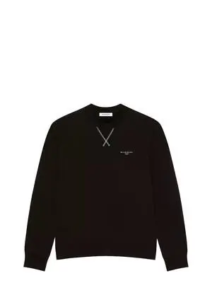 Givenchy Couture Seam Sweatshirt In Fleece With Paris - Black