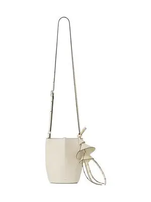 Givenchy Nano Snap Bucket Bag In Grained Leather - Neutrals