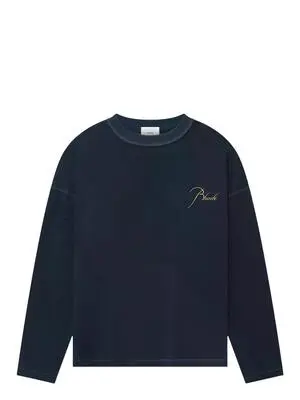 Rhude Classique Reverse Long-sleeve Sweater - Blue