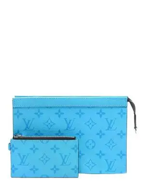 LOUIS VUITTON 2021-2026 Monogram Taigarama Gaston Wearable Wallet Crossbody Bag - Blue