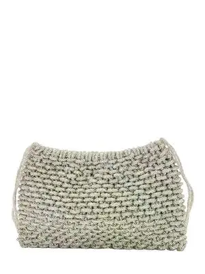 HIBOURAMA Penelope Crystal-embellished Shoulder Bag - Silver