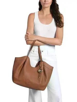 Michael Kors Nolita Large Pebbled Leather Tote Bag - Brown