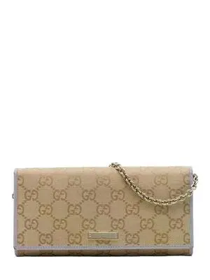 GUCCI 2000-2015 Gg Canvas Wallet On Chain Shoulder Bag