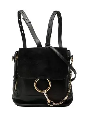 Chloé 2017 Medium Calfskin And Suede Faye Backpack - Black