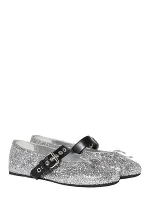 MIU MIU Glitter Ballerinas