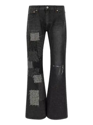Junya Watanabe Patchwork Distressed Jeans Black