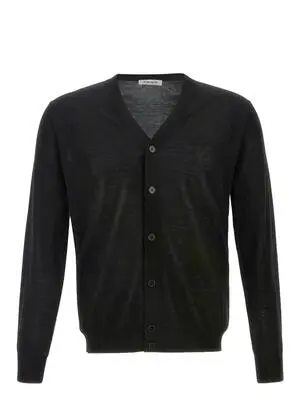 KANGRA V-neck Button-up Cardigan - Black
