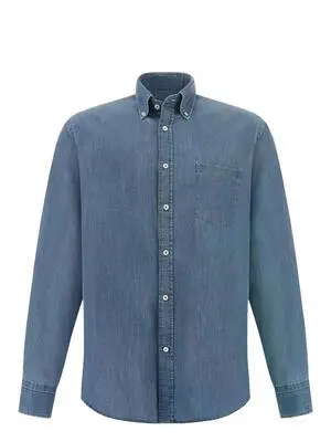 Paul & Shark Soffio Button-down Denim Shirt - Blue