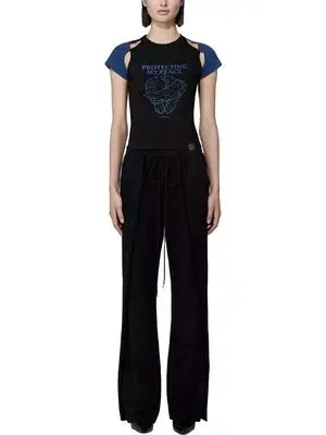 SRVC STUDIO Protecting My Peace Cut-out T-shirt - Black