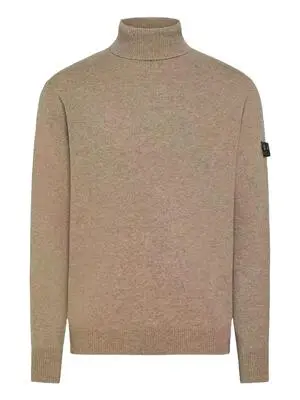 Peuterey Peline 02 Roll-neck Logo-patch Sweater - Neutrals