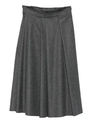 Sofie D'hoore Pleated A-line Midi Skirt - Grey