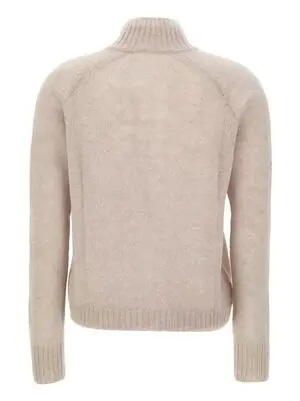 GRAN SASSO Half-button High-neck Sweater - Neutrals