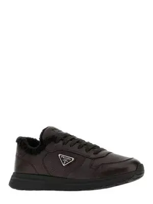 Prada Prax Leather Sneakers Brown